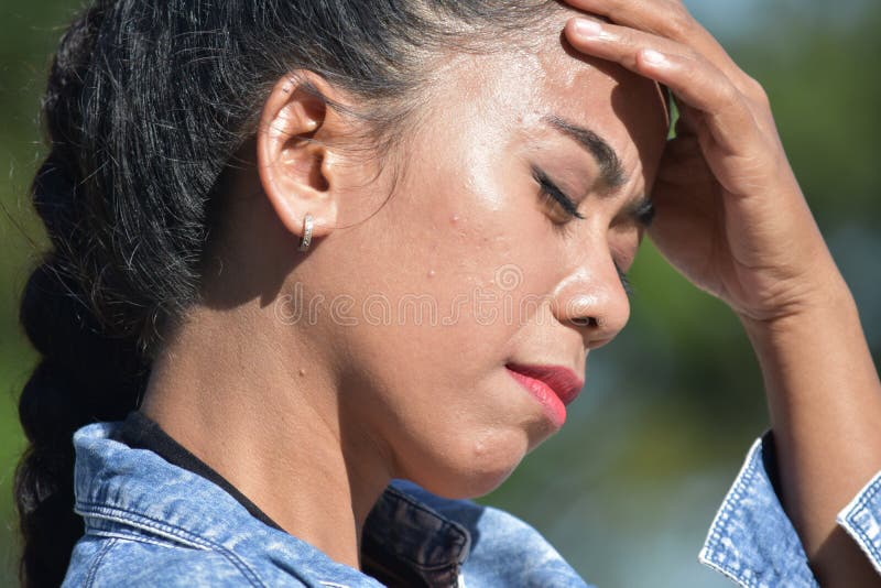 A Worrisome Female Woman stock photo. Image of pretty - 152278318