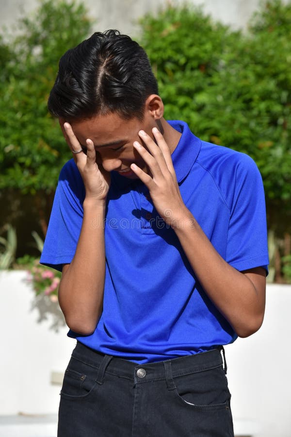 Worrisome Male Soldier stock image. Image of teen, army - 105096509