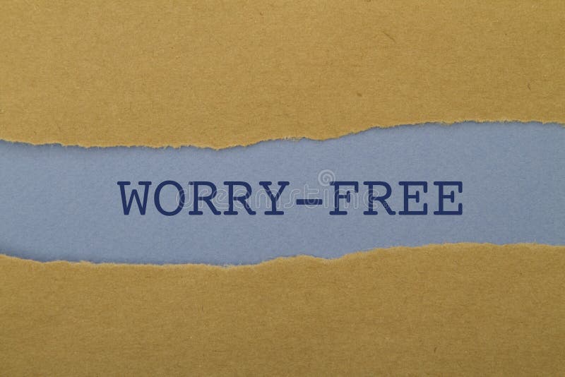 Worry-free Written Under Torn Paper. Stock Image - Image of rethink ...