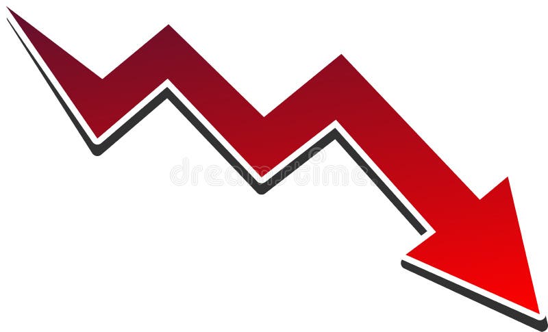 Worsen Arrow stock vector. Illustration of money, chart - 198199851