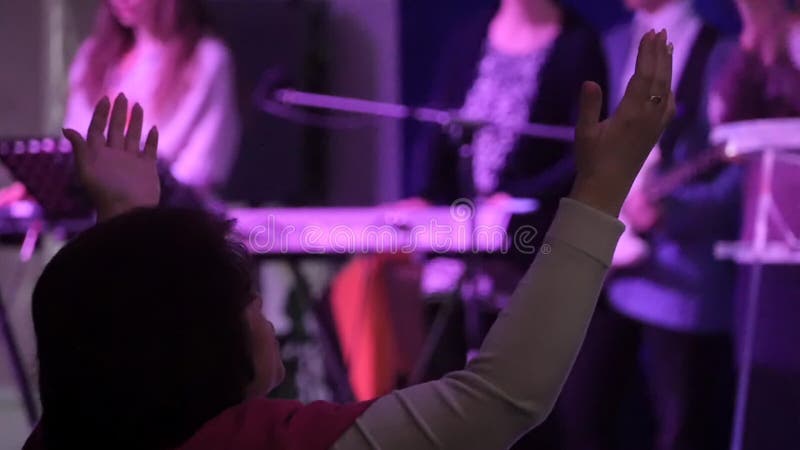 Worship, Hand Raised at Church in Pray Stock Video - Video of christian ...