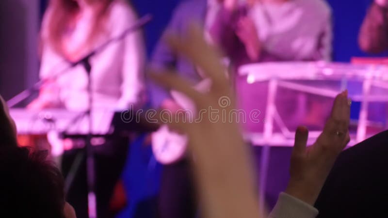 Worship, Hand Raised at Church in Pray Stock Video - Video of religion ...