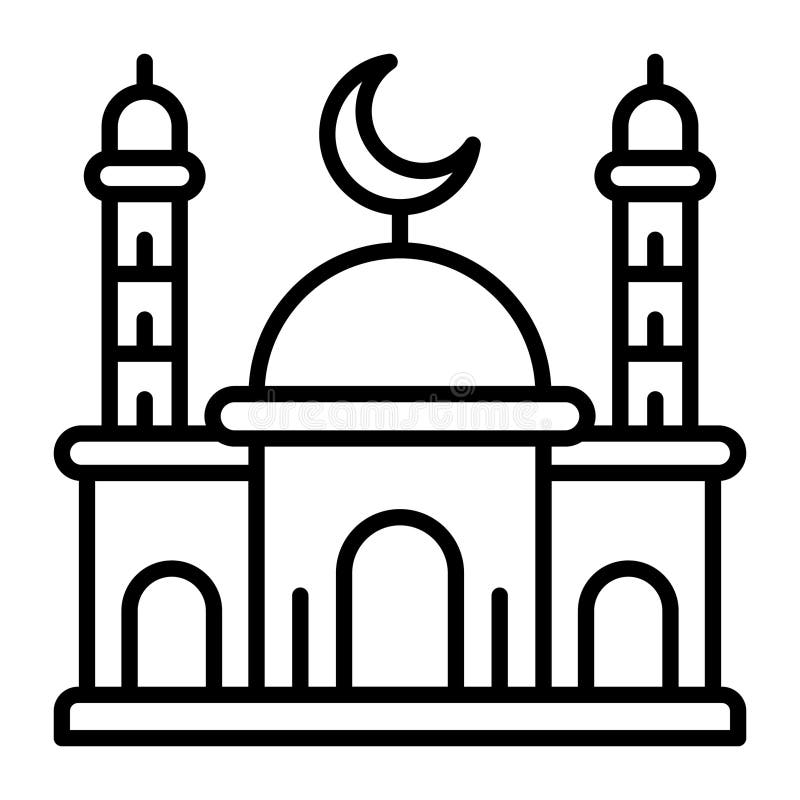 Worship Place for Muslims, Islamic Holy Place Vector in Editable Style ...
