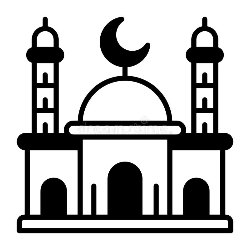 Worship Place for Muslims, Islamic Holy Place Vector in Editable Style ...