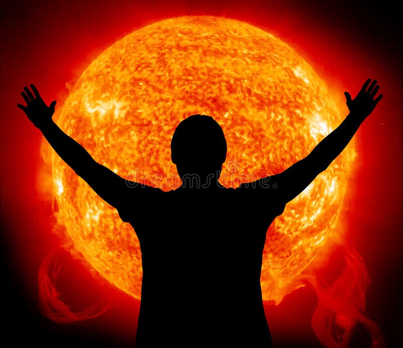 Worship to Sun stock image. Image of power, male, concept - 15920361