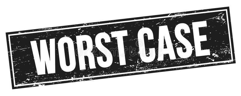 WORST CASE Text on Black Grungy Rectangle Stamp Stock Illustration ...