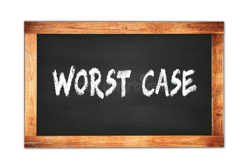 WORST CASE Text Written on Wooden Frame School Blackboard Stock Photo ...