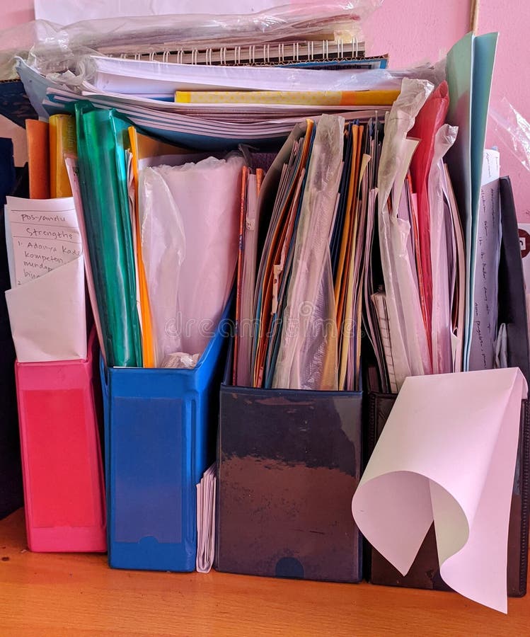 A Filing System with Clearly Labeled Files, Dividers, and Folders Stock ...