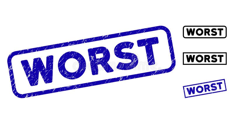 Distress Worst Rectangle Stamps Stock Illustration - Illustration of ...