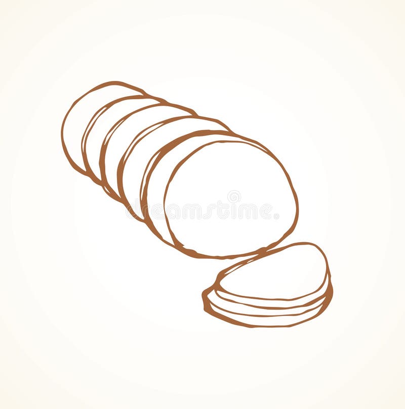 Worst Vector tekening vector illustratie. Illustration of slachterij ...