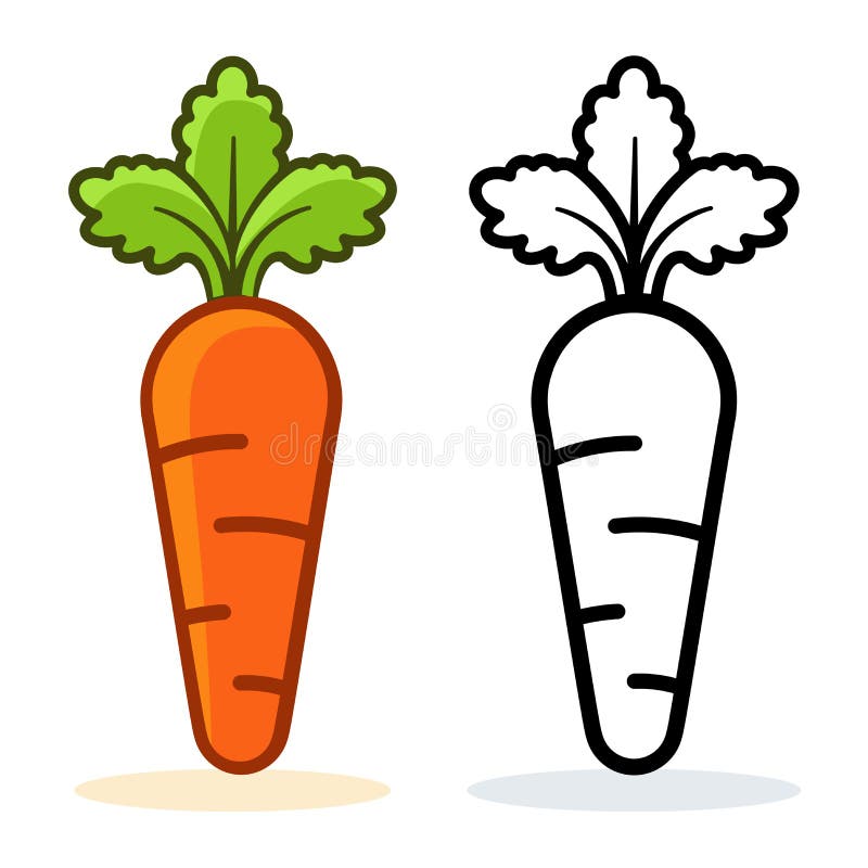 Het Pictogram Van De Wortel Vector Illustratie - Illustratie bestaande ...