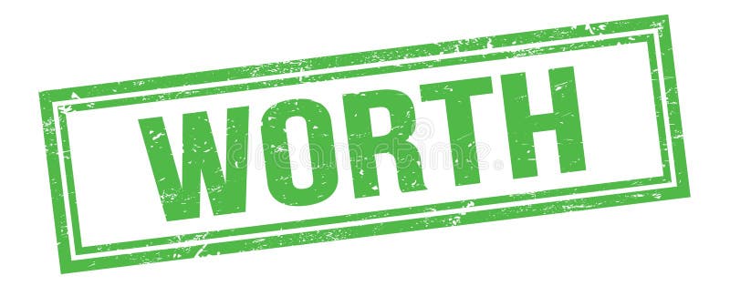 WORTH Text on Green Grungy Vintage Stamp Stock Illustration ...