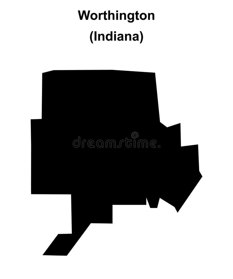 Worthington outline map stock illustration. Illustration of territory ...