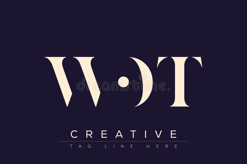 WOT Abstract Letter Logo Design Stock Vector - Illustration of icon ...