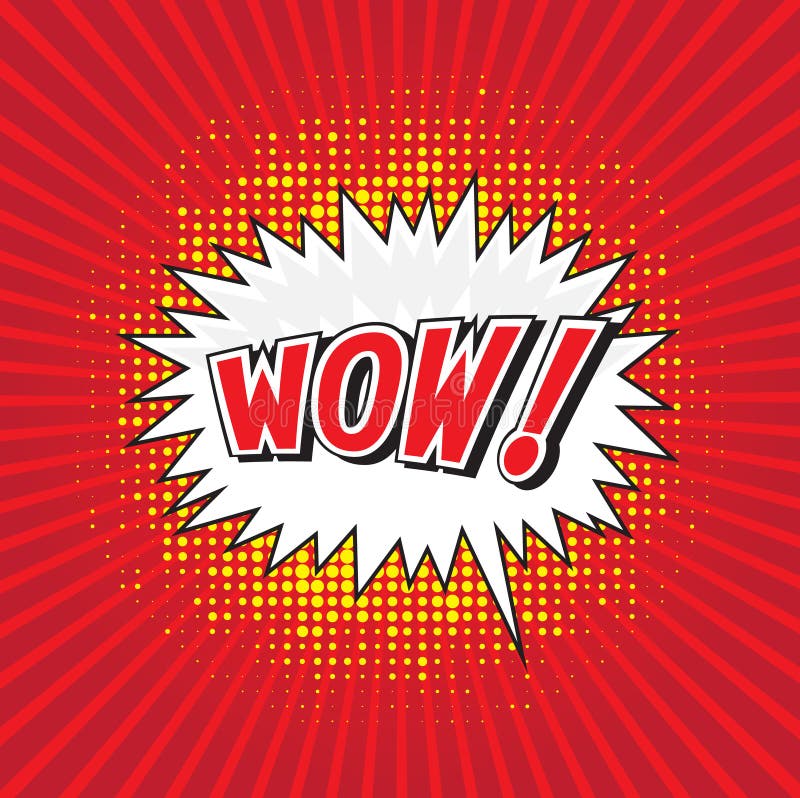 WOUAH ! mot comique illustration de vecteur. Illustration du coutume ...