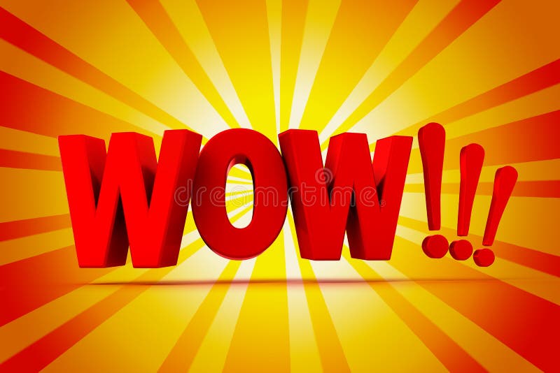 WOUAH, Concept D'exclamation Illustration Stock - Illustration du ...