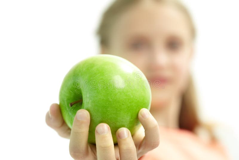 Would you like an apple? stock image. Image of healthy - 22272813