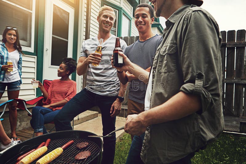 It Wouldnt Be a Bbq without Your Best Mates. a Group of Friends Having ...