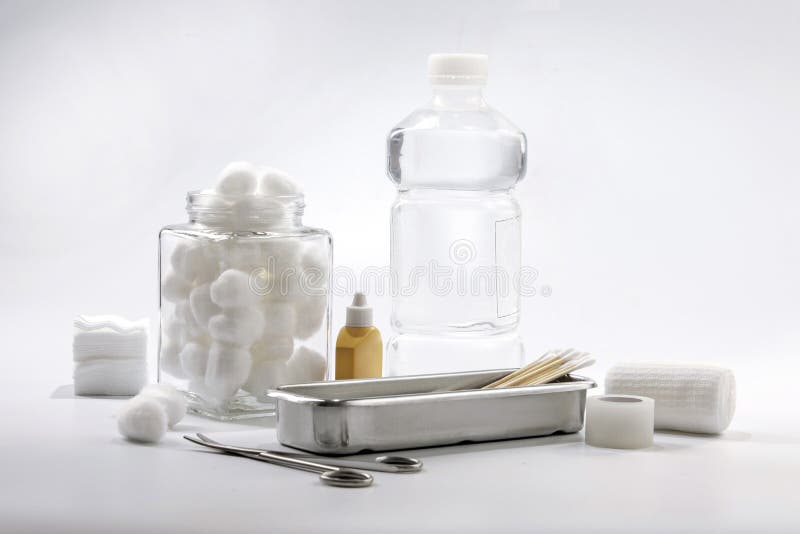 Wound Dressing on White Background Stock Image - Image of injury ...