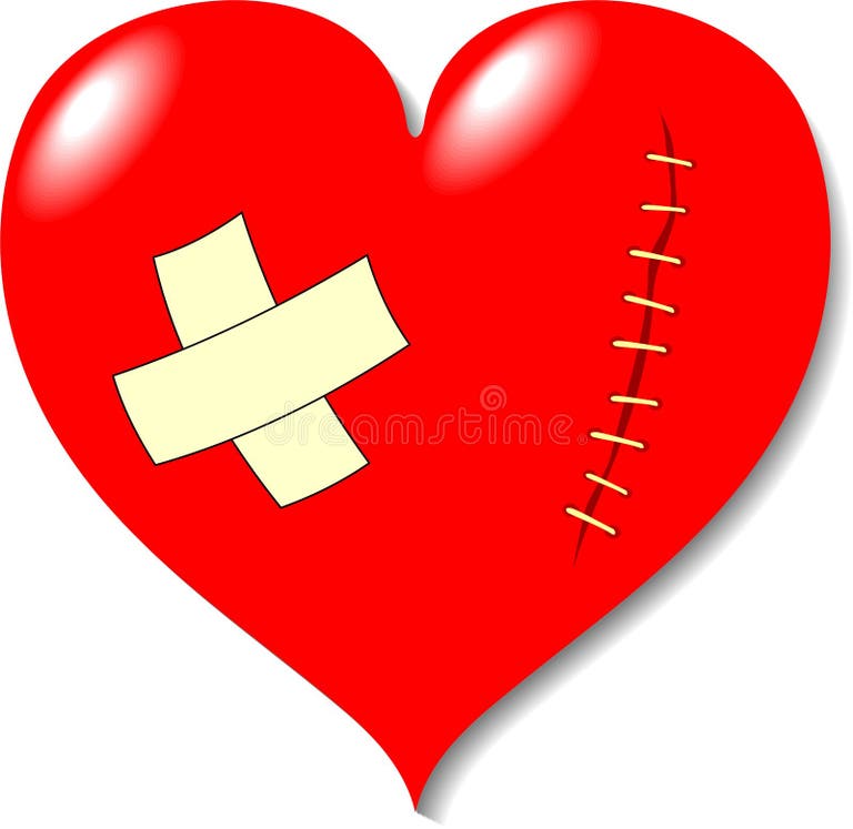 Bandage Drawing Heart Stock Illustrations – 243 Bandage Drawing Heart ...