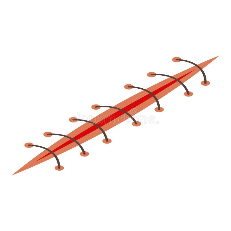 Wound Suture Icon, Isometric Style Stock Vector - Illustration of black ...