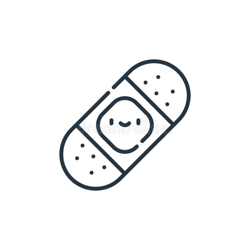 Wound Vector Icon Isolated on White Background. Outline, Thin Line ...