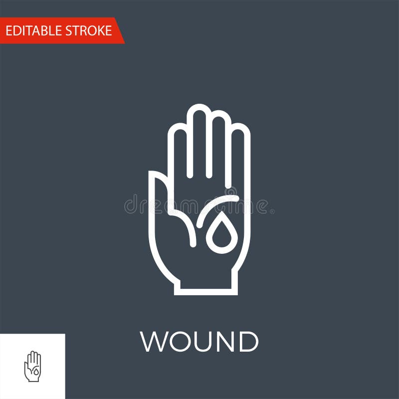 Wound Vector Icon stock vector. Illustration of isolated - 213903255