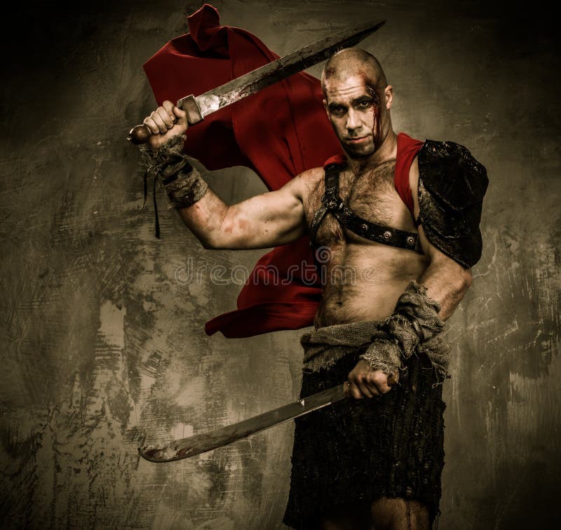 Wounded Gladiator with Sword Stock Image - Image of ancient, power ...