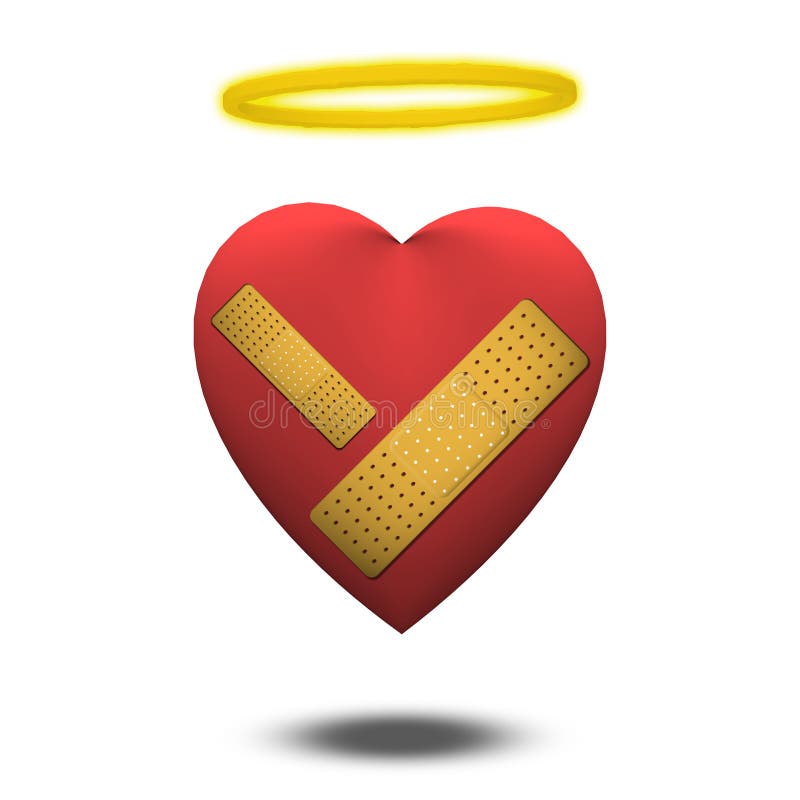 Wounded good heart stock illustration. Illustration of passion - 28576702