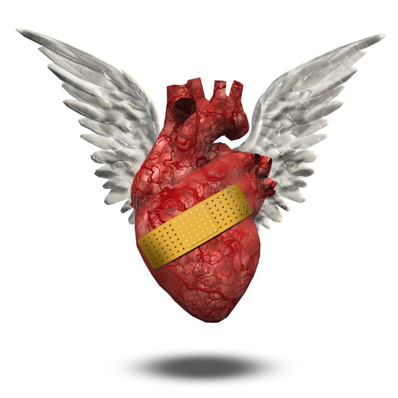 Wounded heart stock illustration. Illustration of hurt - 114785304