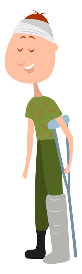 Wounded Soldier, Illustration, Vector Stock Vector - Illustration of ...