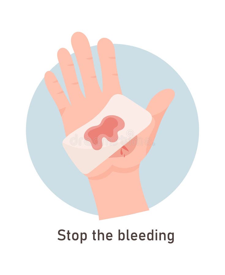 Wounds First Aid with Bandage Stock Vector - Illustration of equipment ...