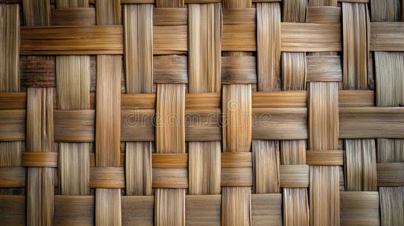 Woven Bamboo Pattern with Interlacing Strips Stock Illustration ...