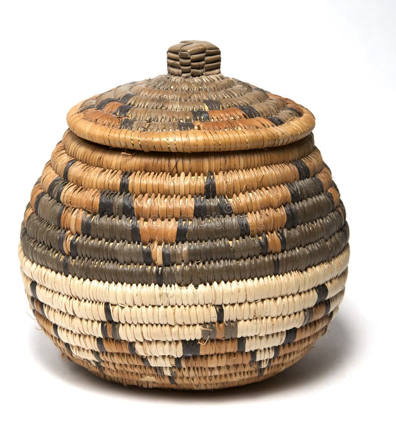 Woven Closed Basket from Botswana Stock Image - Image of closed, brown ...