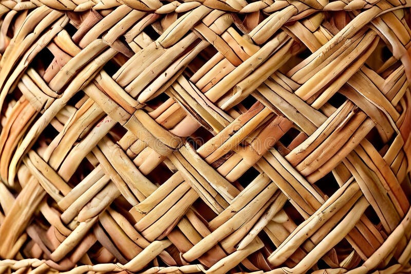 Woven Basket a Pattern of a Woven Basket with Intricate Weaving Stock ...