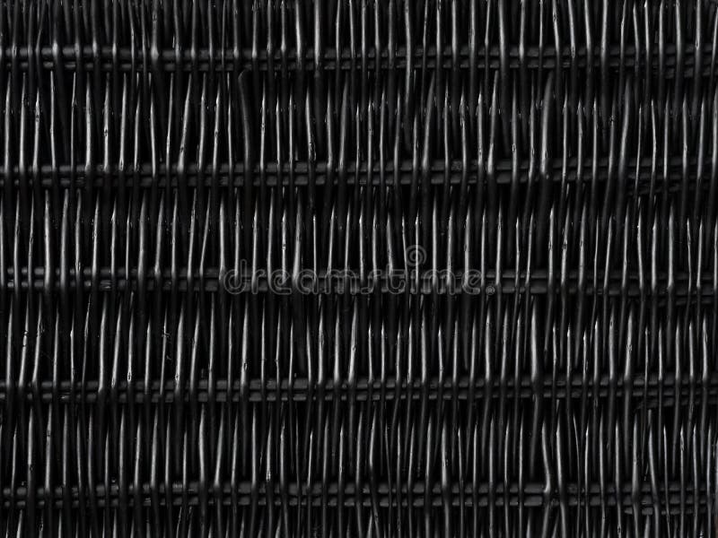 Closeup of Woven Black Wicker Stock Illustration - Illustration of ...