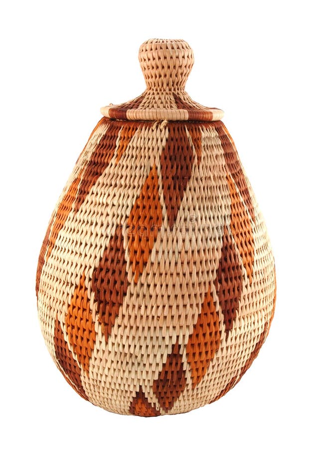 Woven Closed Basket from Botswana Stock Image - Image of closed, brown ...