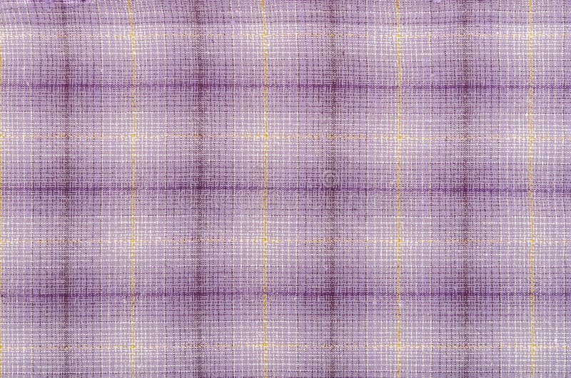 Woven Cotton Purple Fabric with Plaid Pattern Stock Illustration ...