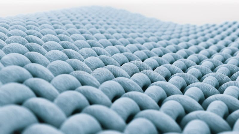 Woven Fabric Detail Under Microscope. 3D Illustration Stock ...
