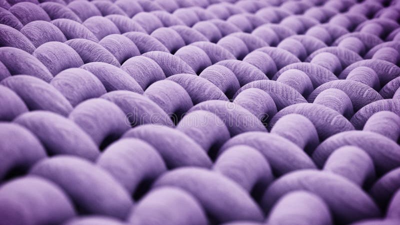 Woven Fabric Detail Under Microscope. 3D Illustration Stock ...