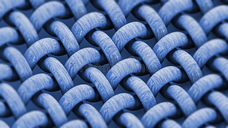 Woven Fabric Detail Under Microscope. 3D Illustration Stock ...