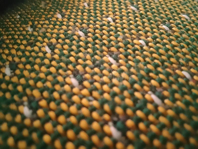 Woven Fabric from Green and Yellow Threads Stock Image - Image of green ...