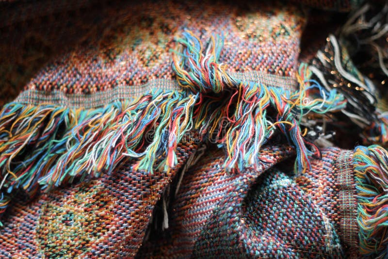 Multi colored blanket stock photo. Image of blanked - 244147466