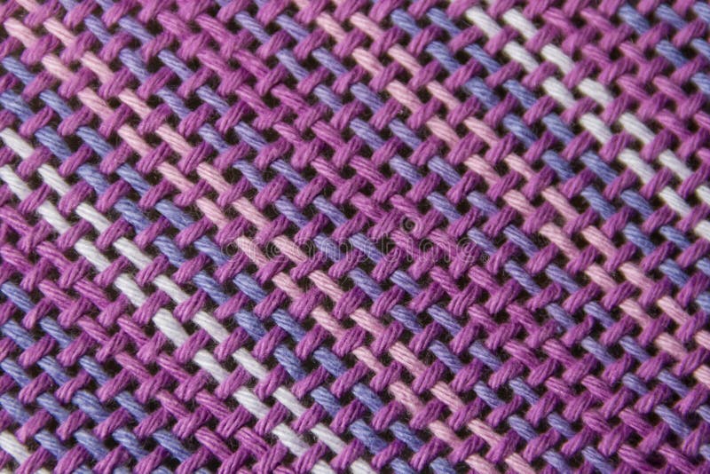 Background with Woven Texture on Loom in Violet Range Stock Photo ...