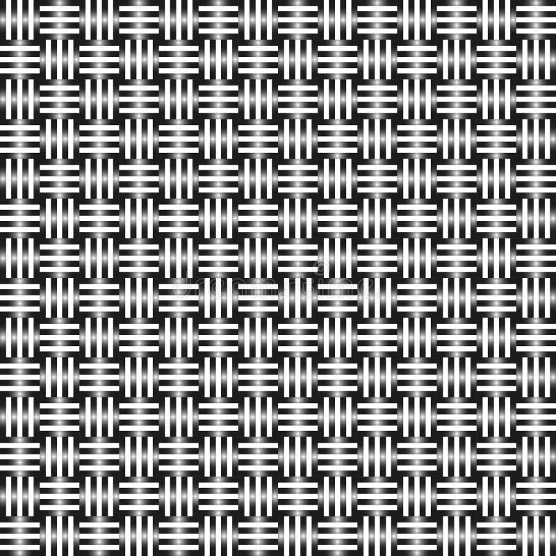 Woven Grid Pattern. Vector Optical Illusion. Black White Gradient. Red ...