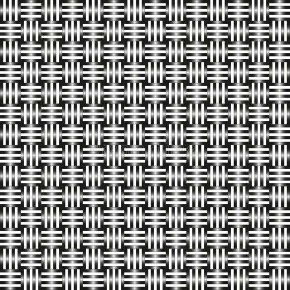 Woven Grid Pattern. Vector Optical Illusion. Black White Gradient. Red ...