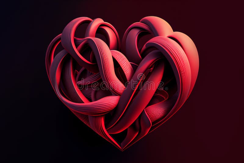 Woven Heart, Symbol of Love Stock Illustration - Illustration of symbol ...