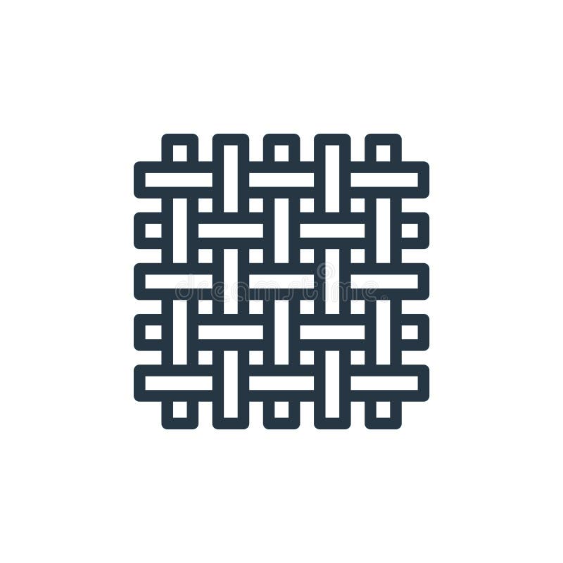 Woven Icon Vector from Fabric Features Concept. Thin Line Illustration ...