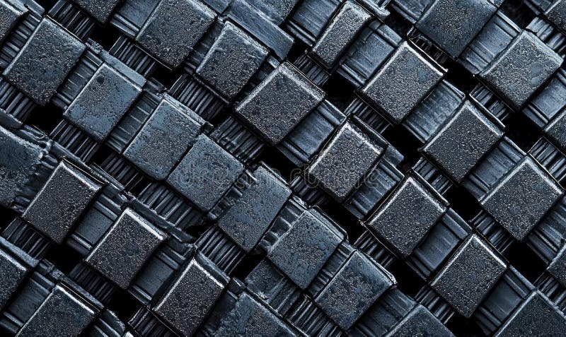 Woven Metal Blocks Create a Textured, Abstract Geometric Pattern Ideal ...