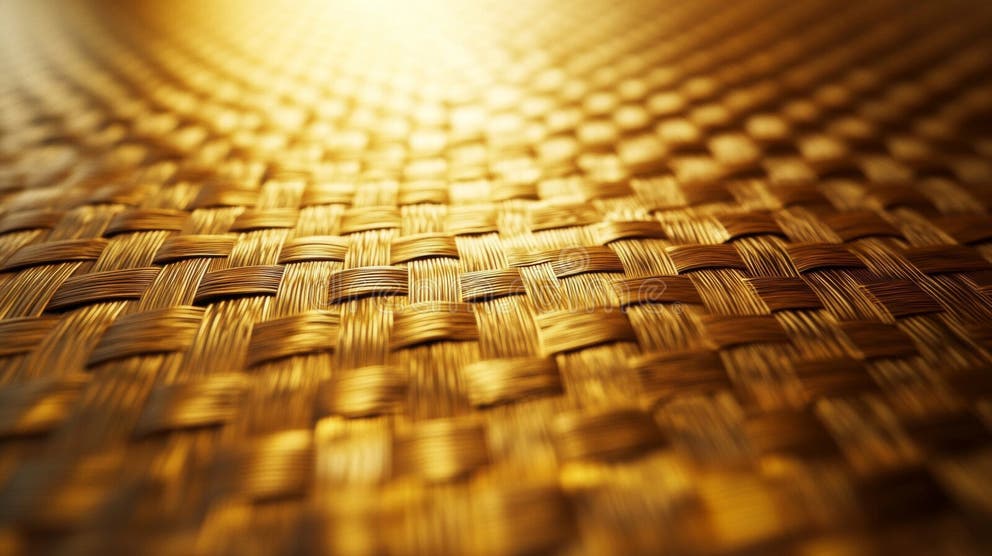 Woven Pattern of Intertwined Golden Threads Stock Illustration ...